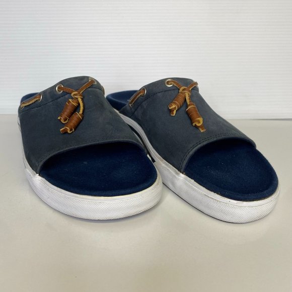 Bass | Shoes | Bass Compass Collection Blue Suede Sneaker Slides | Poshmark
